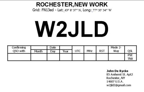 QSL Cards I Made | Roc-Ham.net